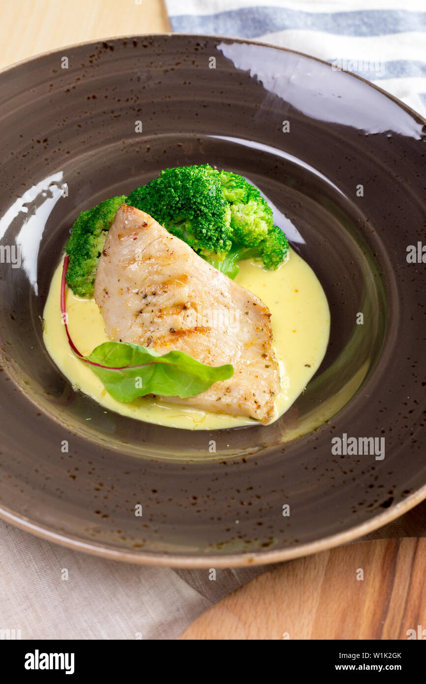 Grilled Fish Fillet Stock Photo - Alamy