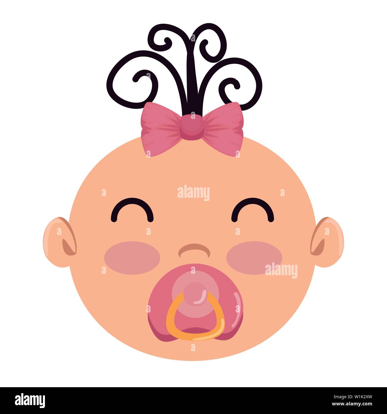 cute little baby girl character Stock Vector Image & Art - Alamy