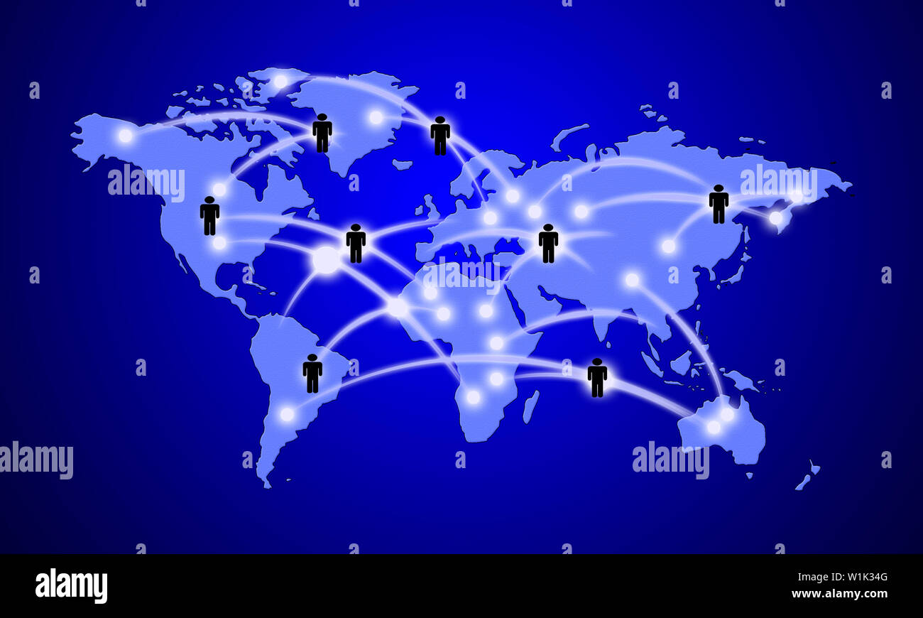 businessman map world Stock Photo - Alamy