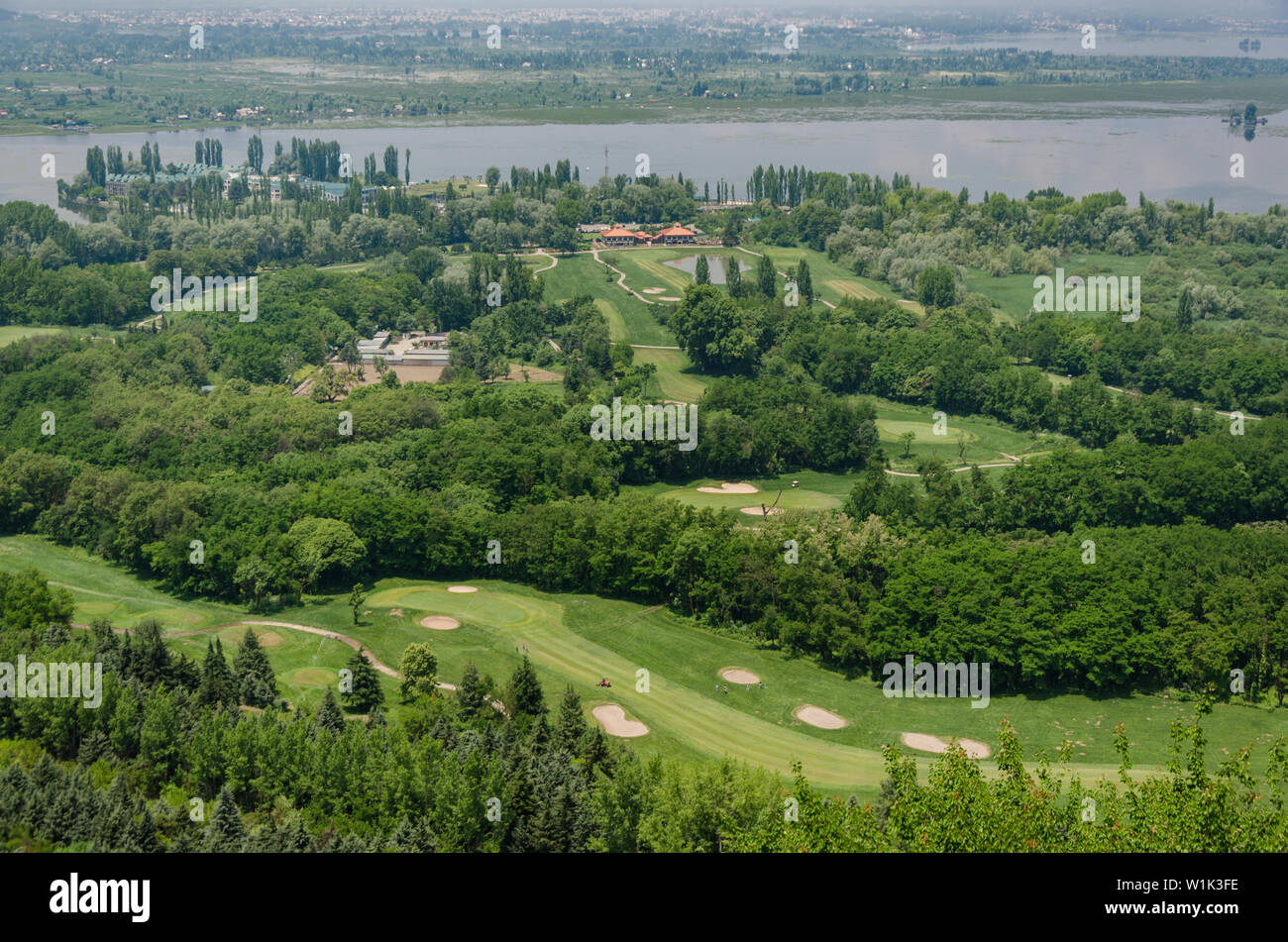 Royal Springs Golf Course as seen from Pari Mahal, Srinagar, Jammu and ...