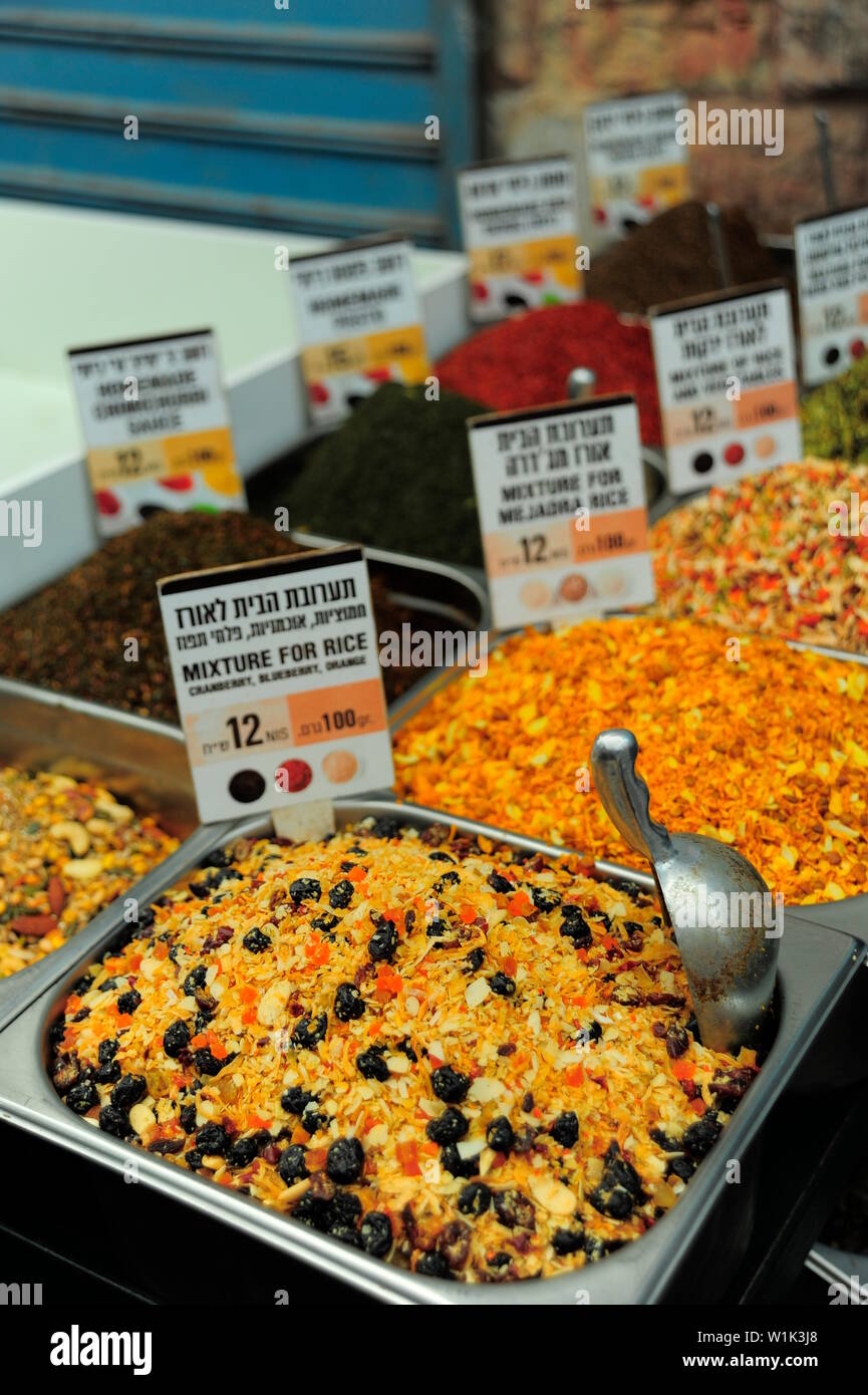 food in Mahane Yehuda Market Stock Photo - Alamy