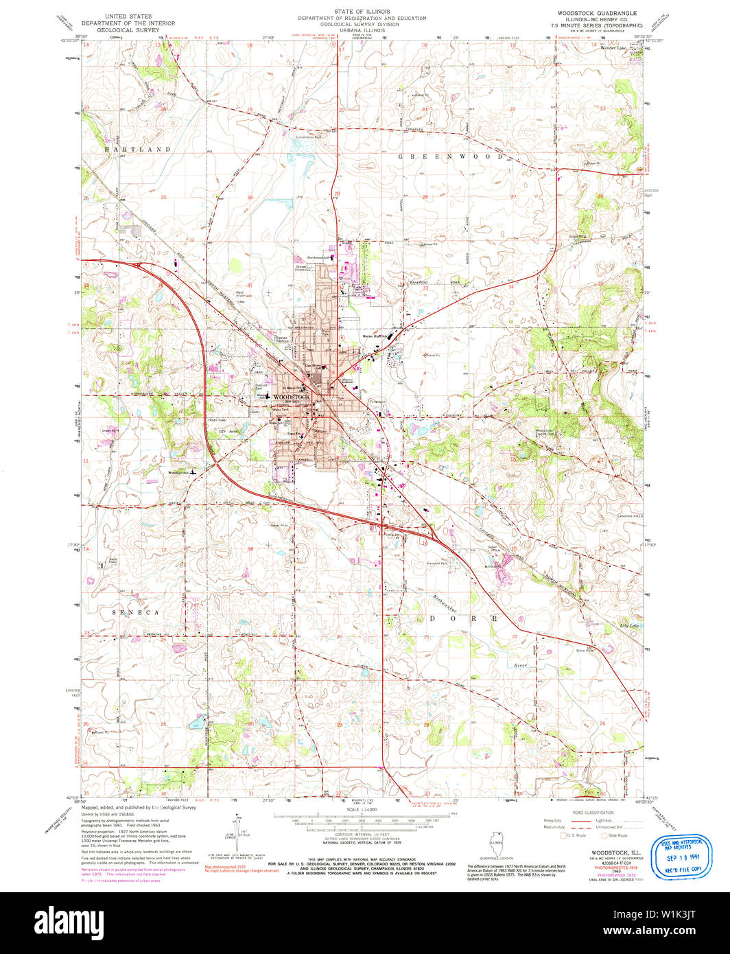 Woodstock map Cut Out Stock Images & Pictures - Alamy