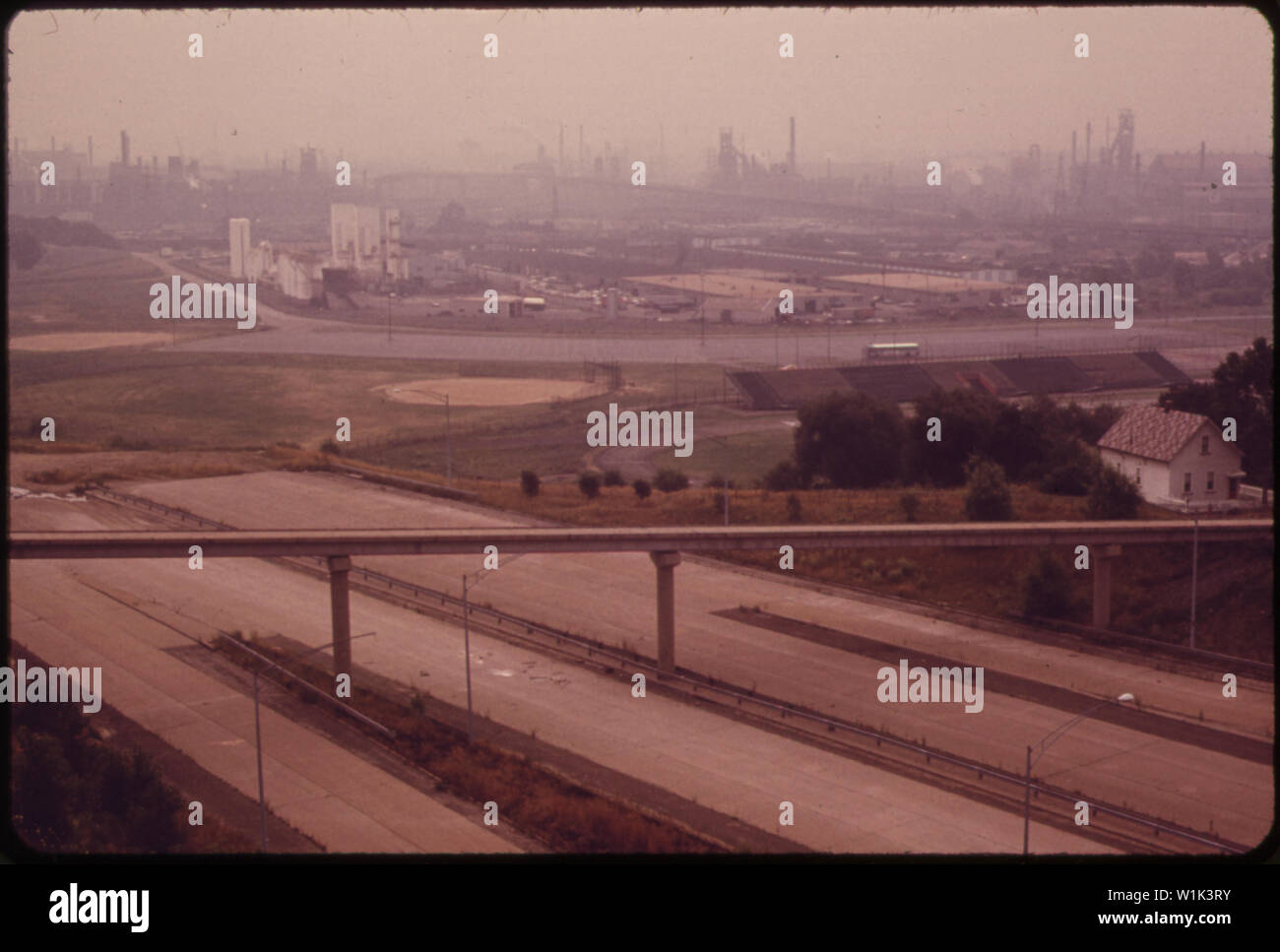 UNFINISHED FREEWAY, INTERSTATE 90, SEEN FROM WEST 14TH STREET LOOKING ...