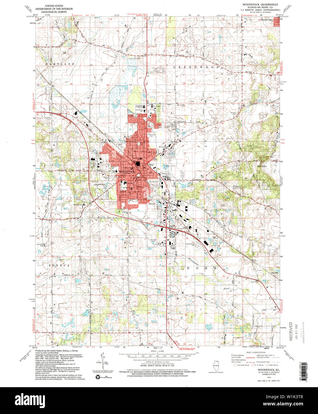 Woodstock map Cut Out Stock Images & Pictures - Alamy
