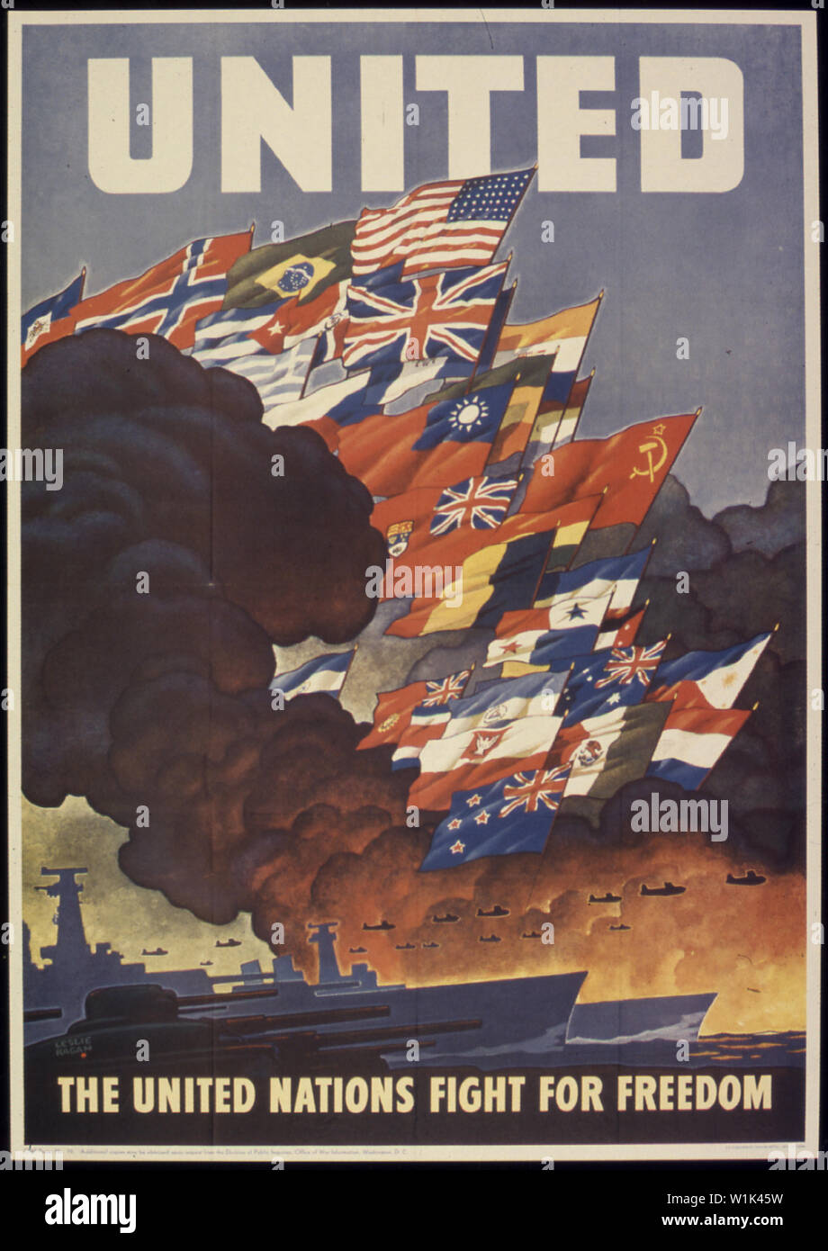 UNITED NATIONS - THE UNITED NATIONS FIGHTS FOR FREEDOM Stock Photo - Alamy