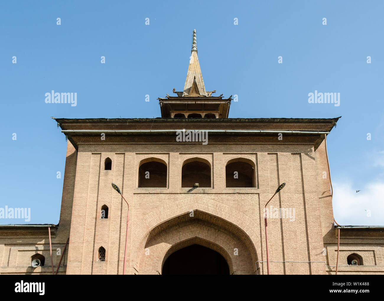 Close-up of the top architecture of the eastern entrance at Jamia ...