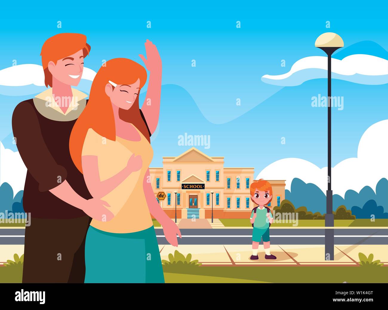 Goodbye And Parents Stock Photos & Goodbye And Parents Stock Images - Alamy