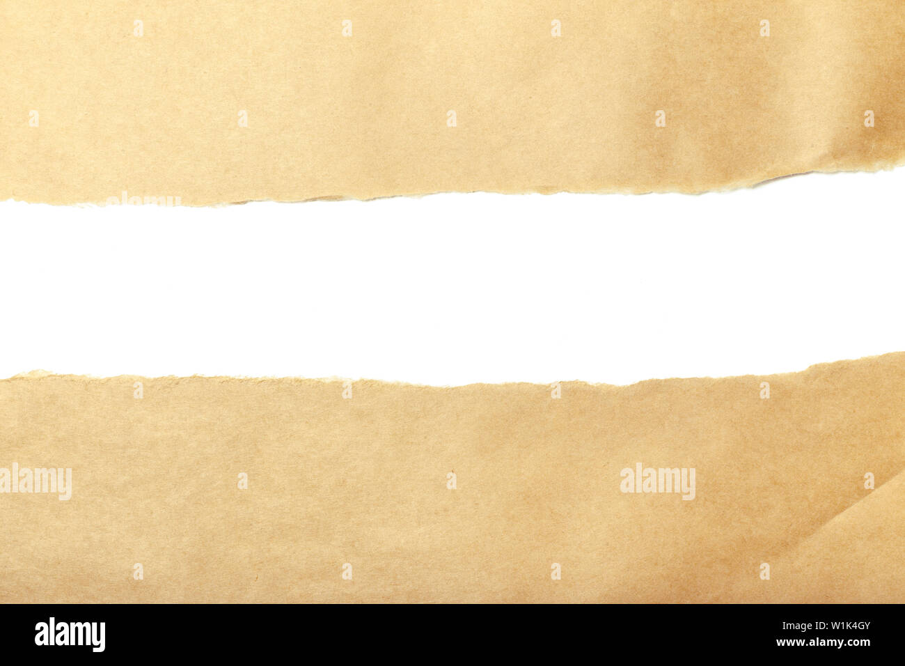 Brown package paper torn Stock Photo - Alamy
