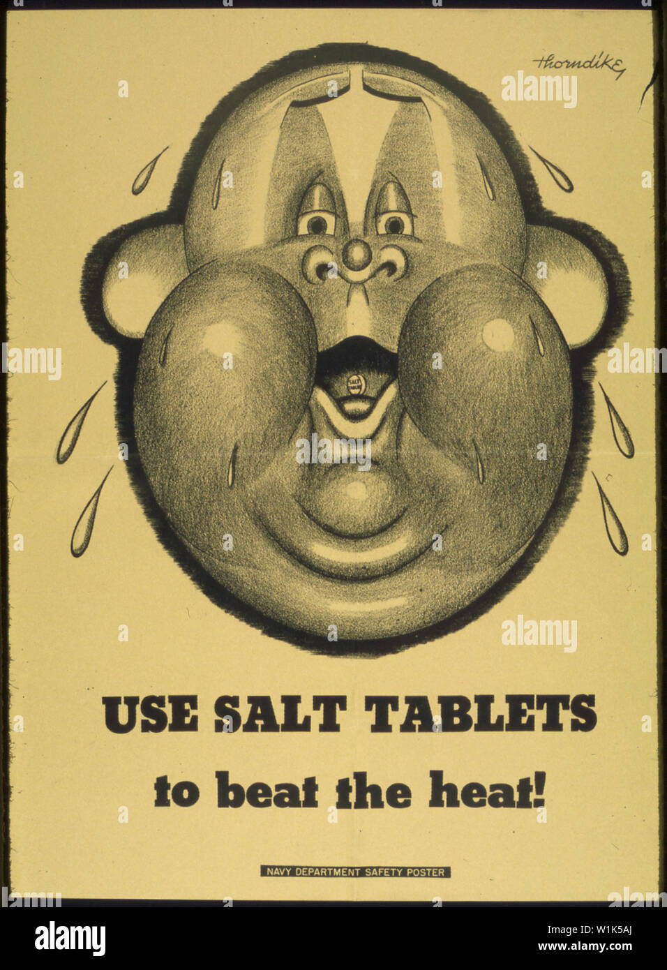 USE SALT TABLETS TO BEAT THE HEAT Stock Photo - Alamy
