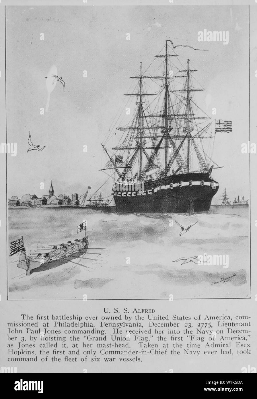 U.S.S. Alfred. The first battleship ever owned by the United States of ...