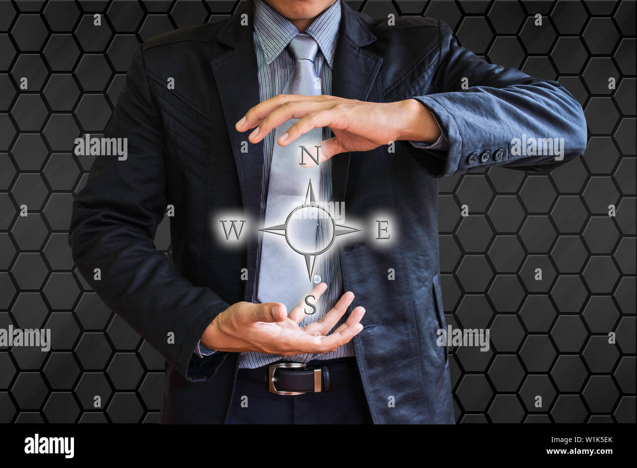business man compass Stock Photo - Alamy