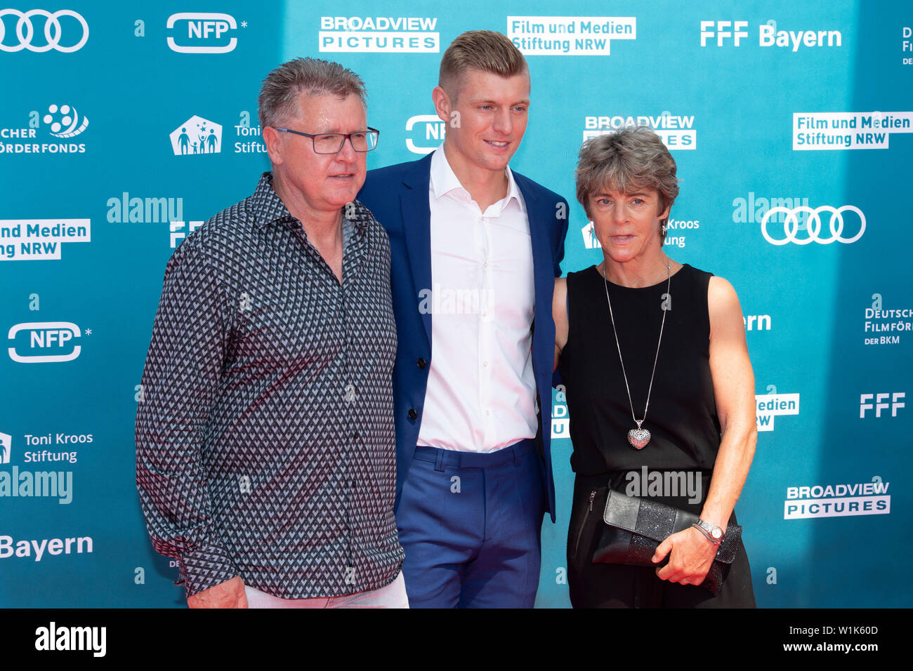 Cologne, Deutschland. 30th June, 2019. Footballer Toni KROOS, with his ...
