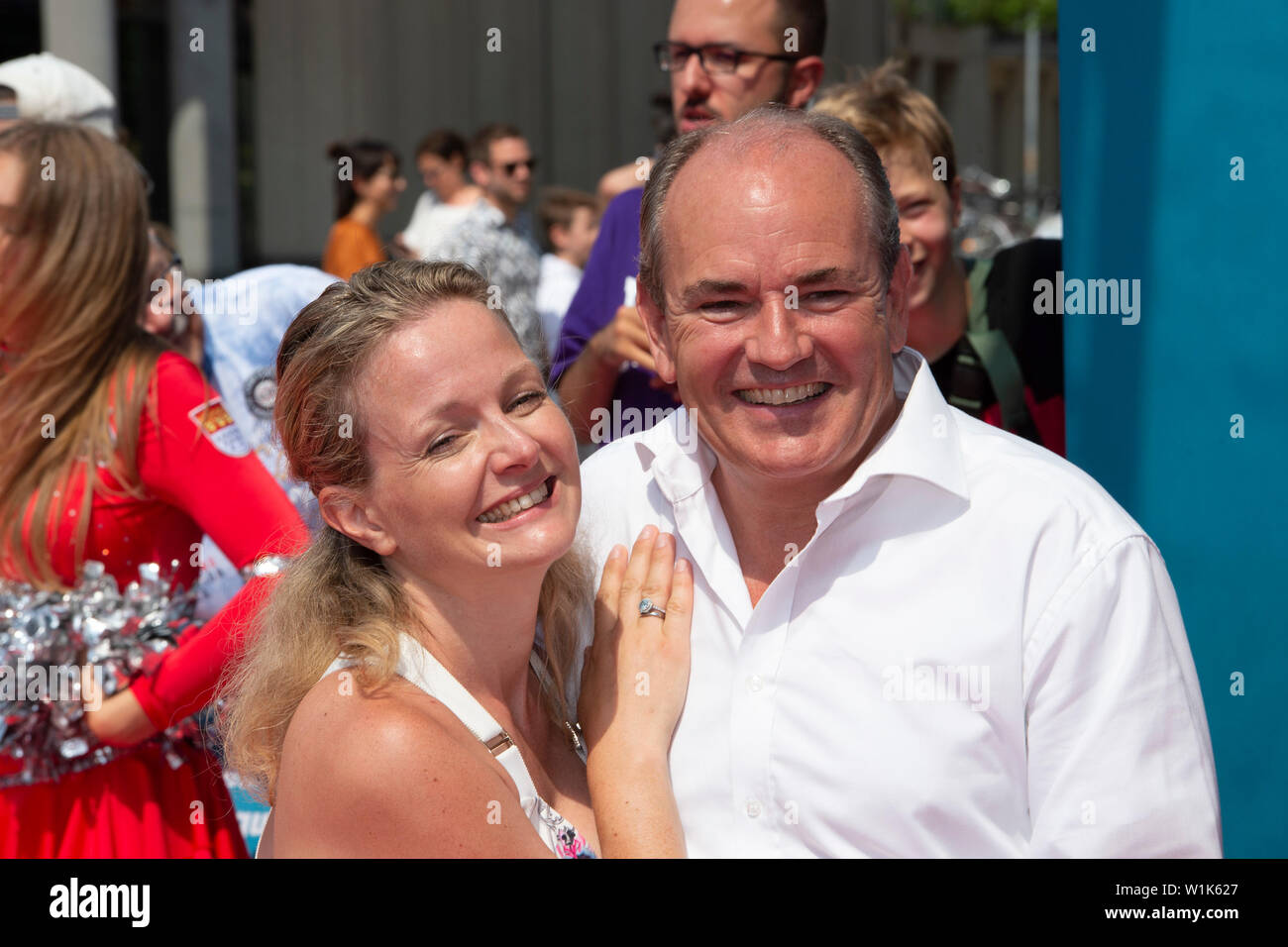 Cologne, Deutschland. 30th June, 2019. Moderator Wolfram KONS with wife ...