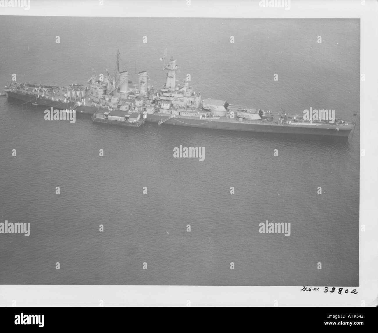 USS Washington aerial view; Aerial view of the USS Washington. Box ...