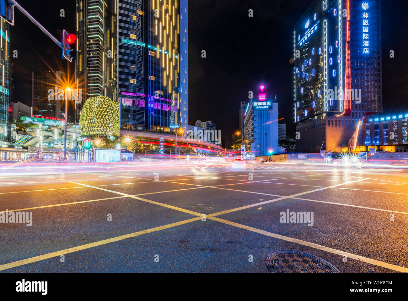 Chengdu, Sichuan province, China - June 6, 2019 : TaiShengNanLu street ...