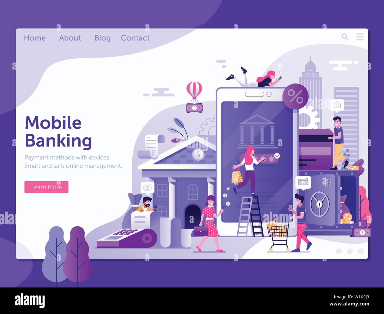 Mobile banking website money hi-res stock photography and images - Alamy
