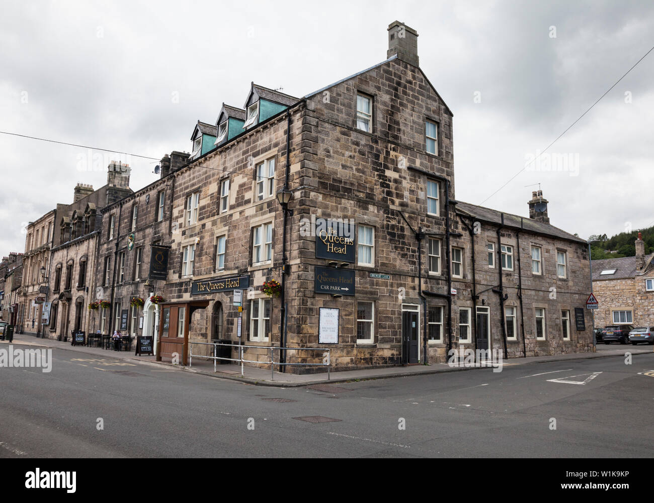 The Queens Head pub in Rothbury,England,UK Stock Photo - Alamy