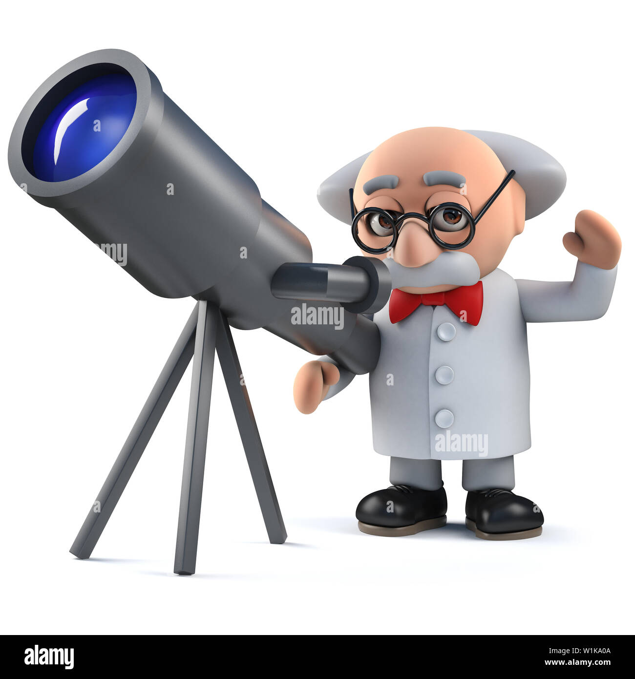Astronomer with a telescope illustration hi-res stock photography and ...