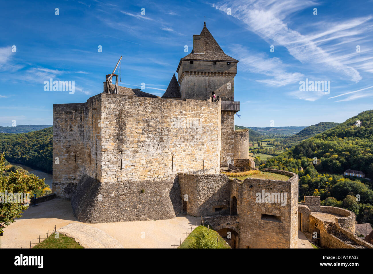 Medieval castle of Castelnaud in the historic Perigord region of France ...