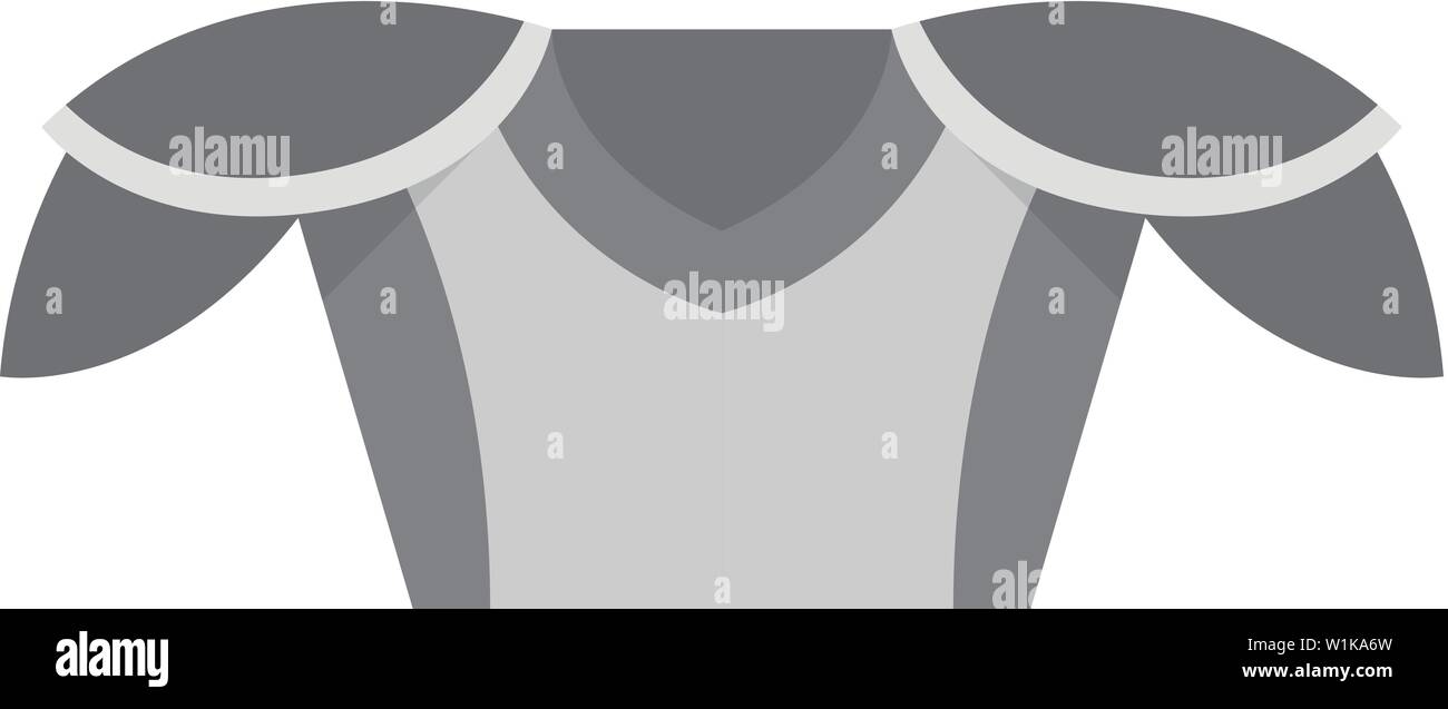 Football armor icon in flat color style. Sport American center back ...