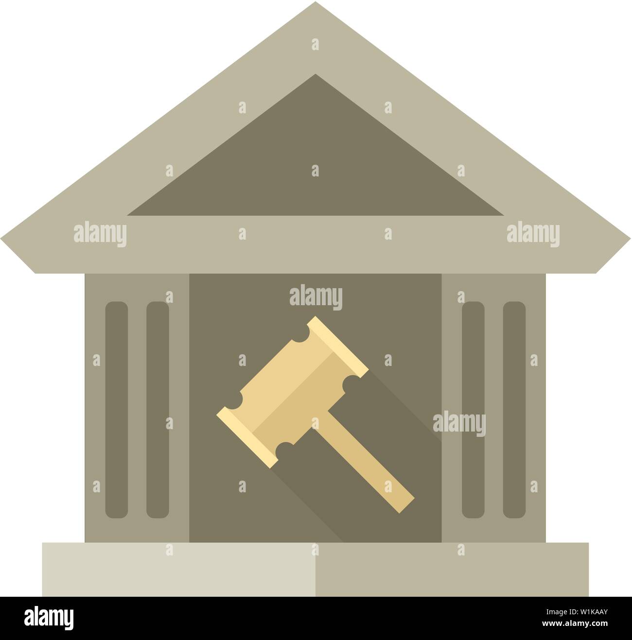 Auction house icon in flat color style. Business bidding market court ...