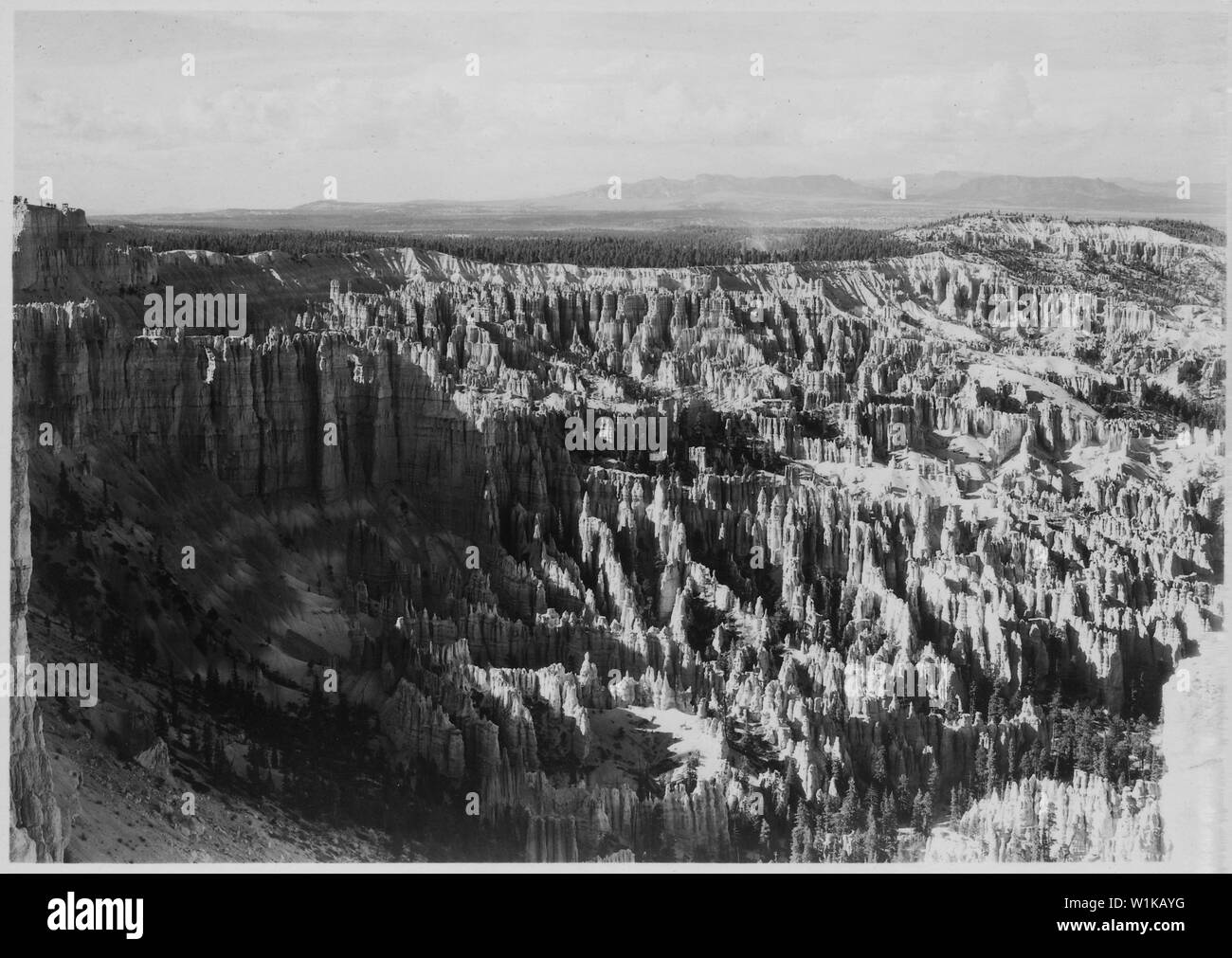 View of Bryce Canyon, north from Bryce Point. Inspiration Point and ...