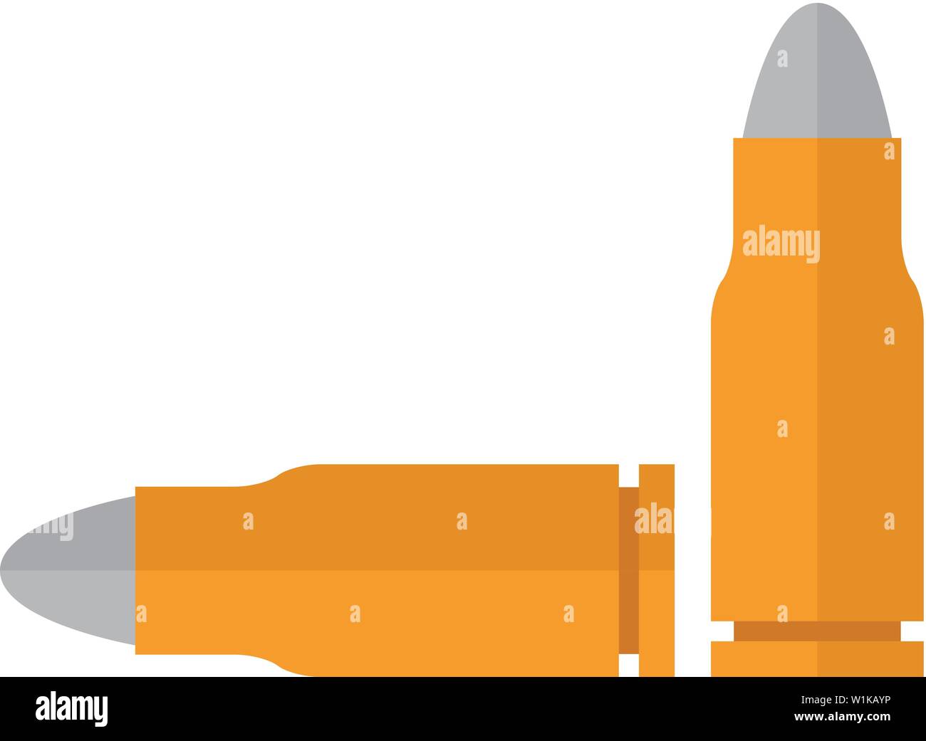 Bullets icon in flat color style. Ammunition gun weapon caliber ammo ...