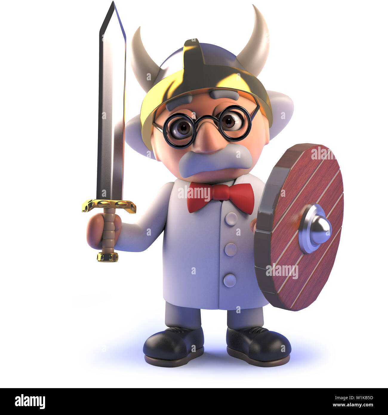 Rendered 3d image of a mad scientist professor in 3d as a might ...