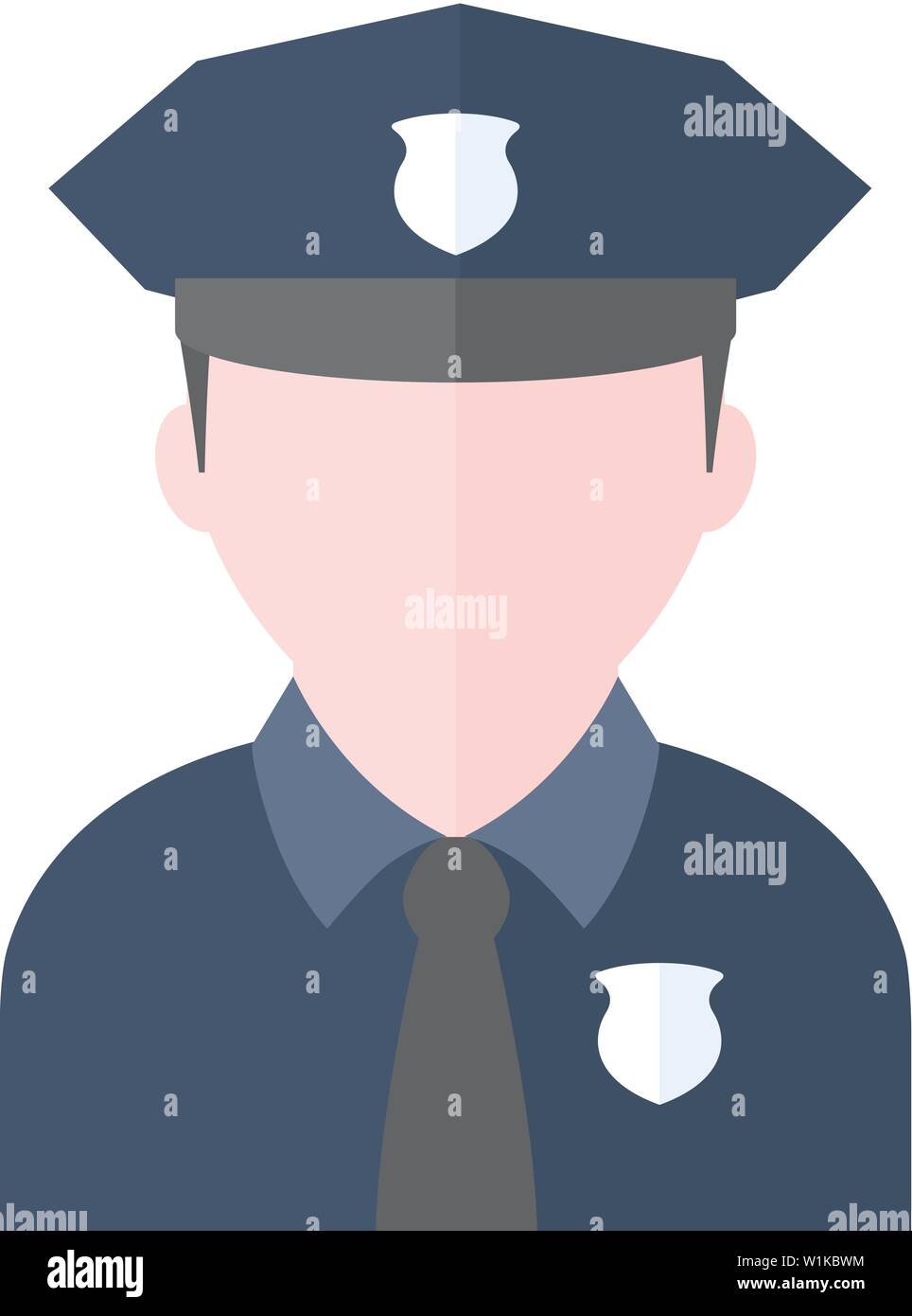 Police avatar icon in flat color style. People service security guard ...