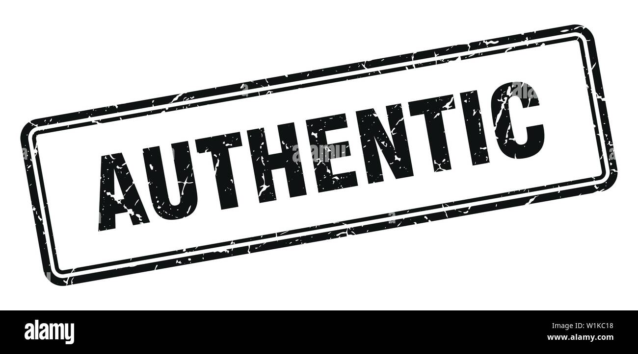 authentic stamp. authentic square grunge sign. authentic Stock Vector ...