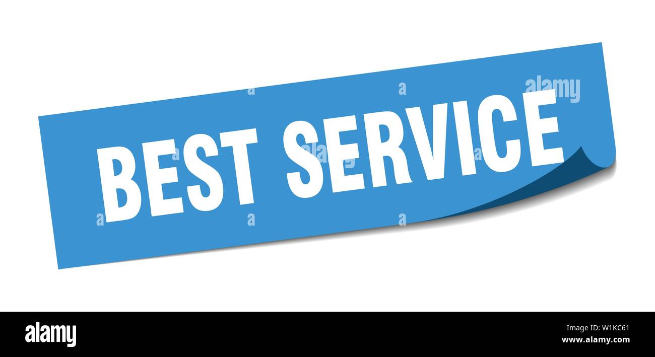best service sticker. best service square isolated sign. best service ...