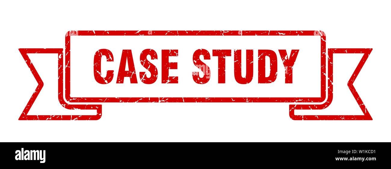 case study grunge ribbon. case study sign. case study banner Stock ...