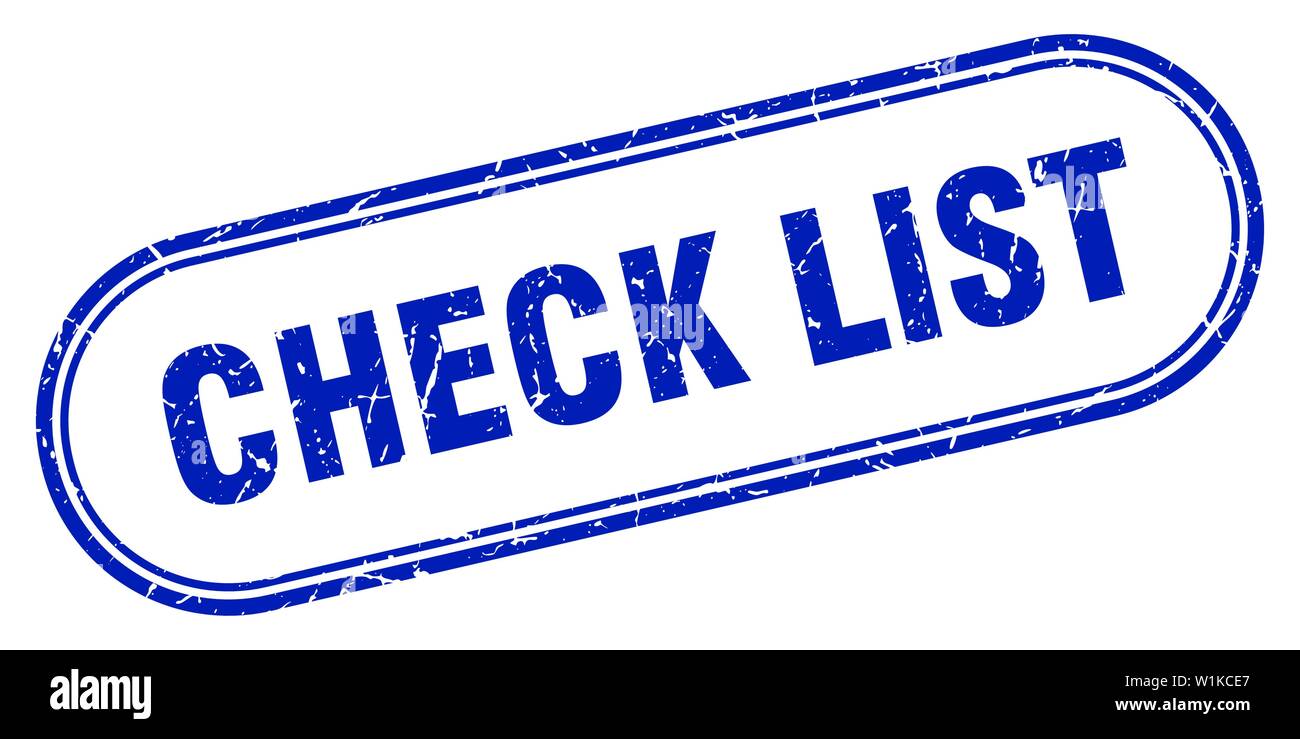 check list stamp. check list square grunge sign. check list Stock ...