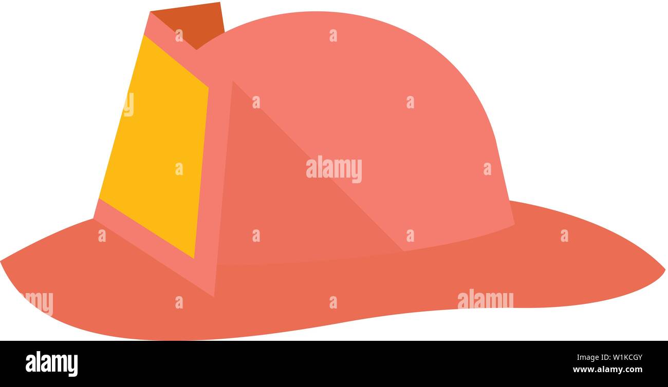 Fireman hat icon in flat color style. Helmet fire department fighter ...