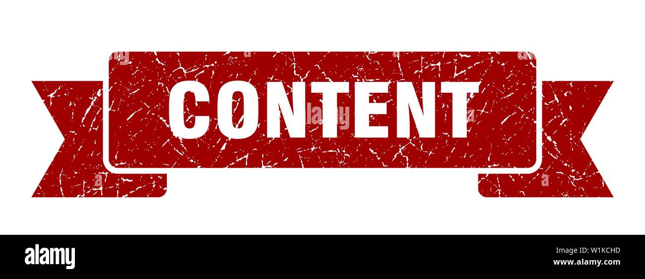 content grunge ribbon. content sign. content banner Stock Vector Image ...