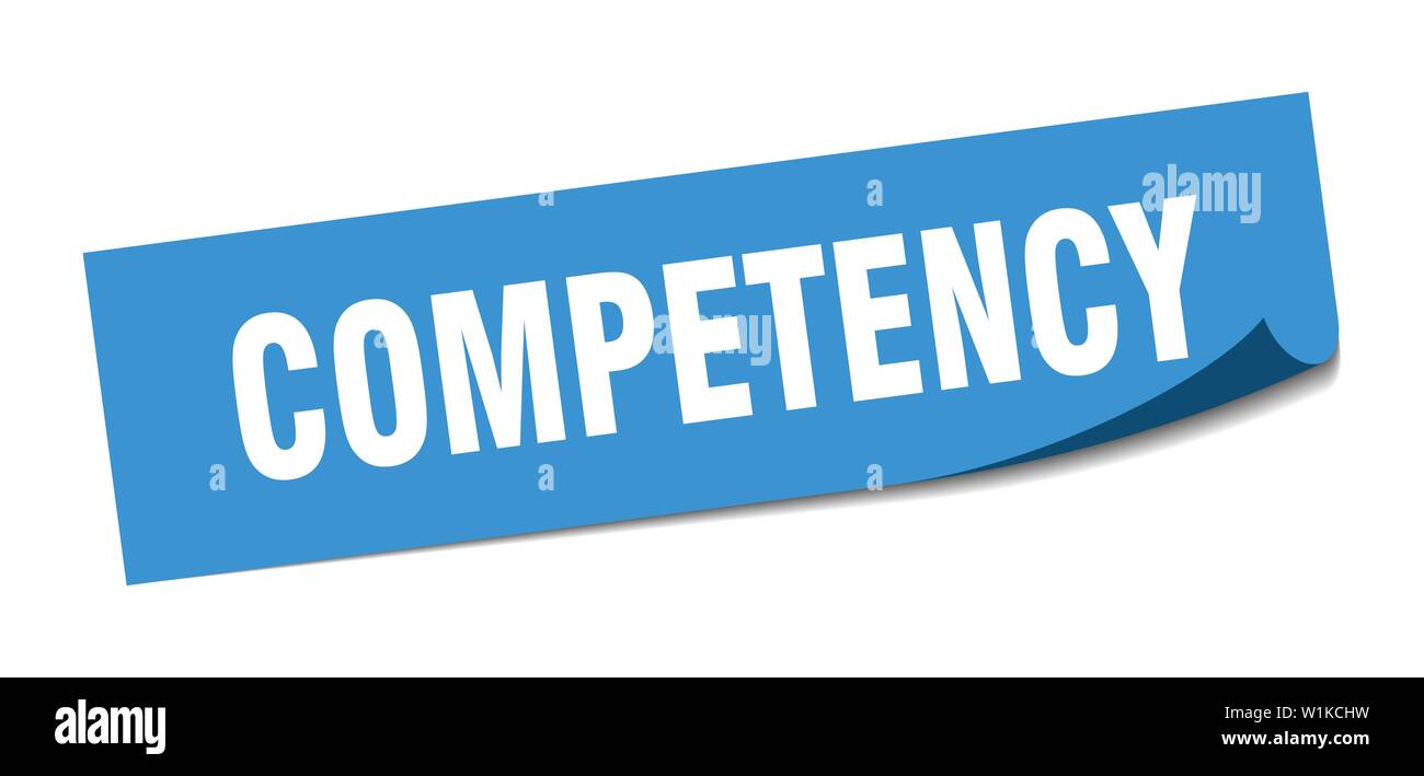 competency sticker. competency square isolated sign. competency Stock ...