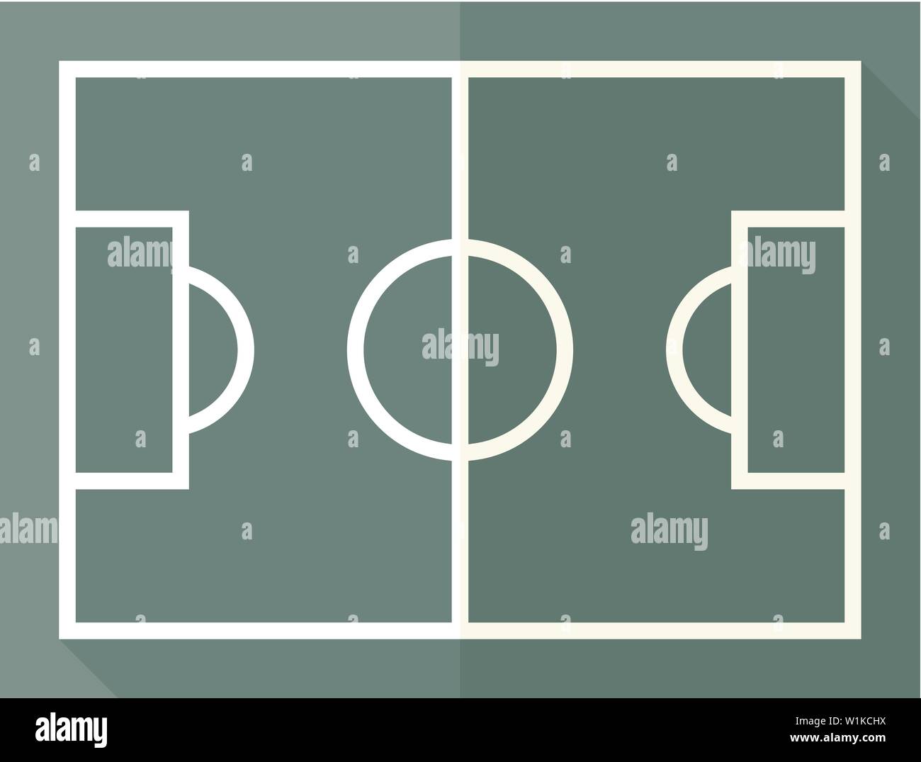 Soccer field icon in flat color style. Sport competition team side line ...