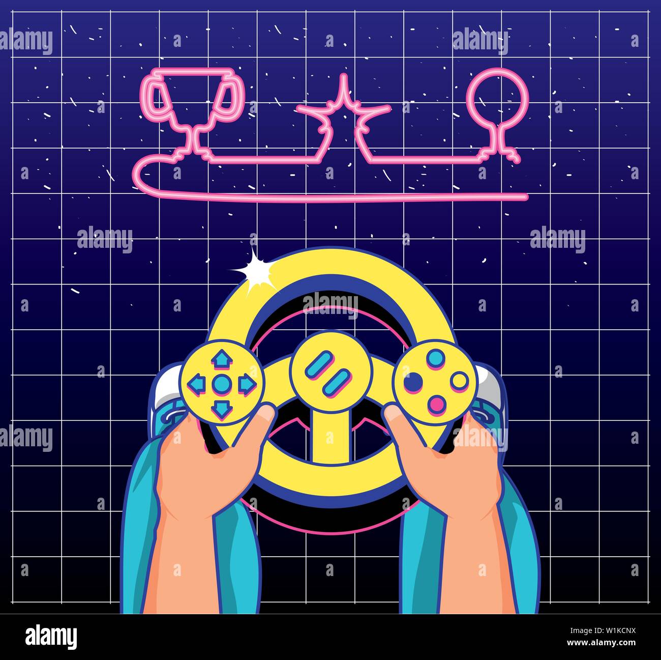 Hand holding toy car Stock Vector Images - Alamy