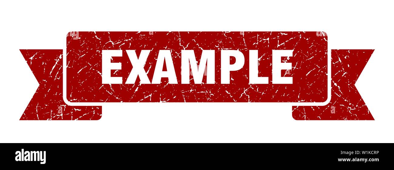 example grunge ribbon. example sign. example banner Stock Vector Image ...