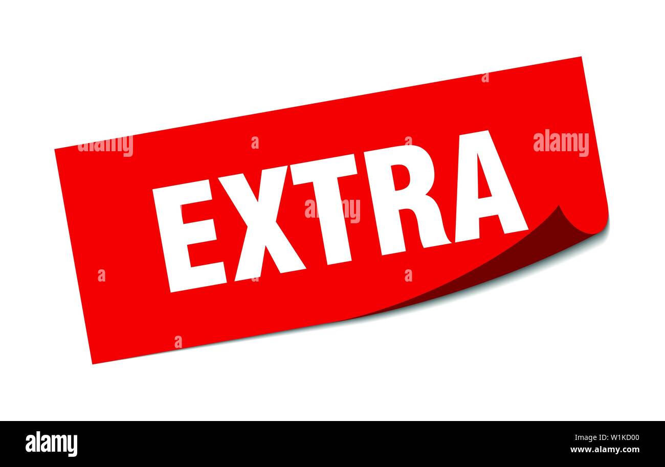 extra sticker. extra square isolated sign. extra Stock Vector Image ...