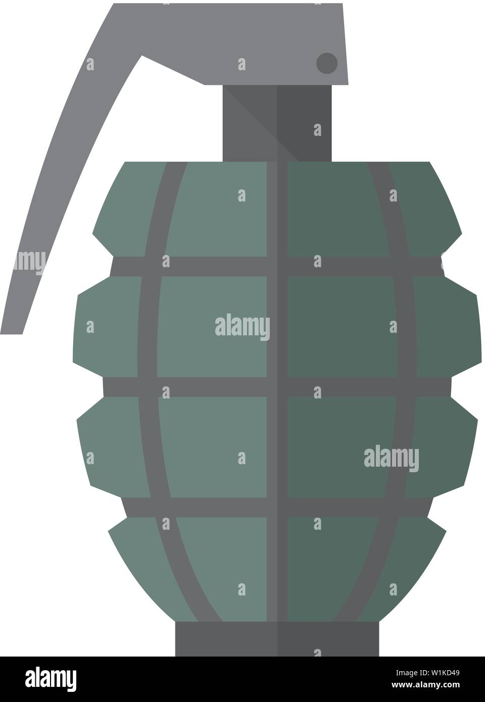 Grenade icon in flat color style. Military army explosive fragmented ...