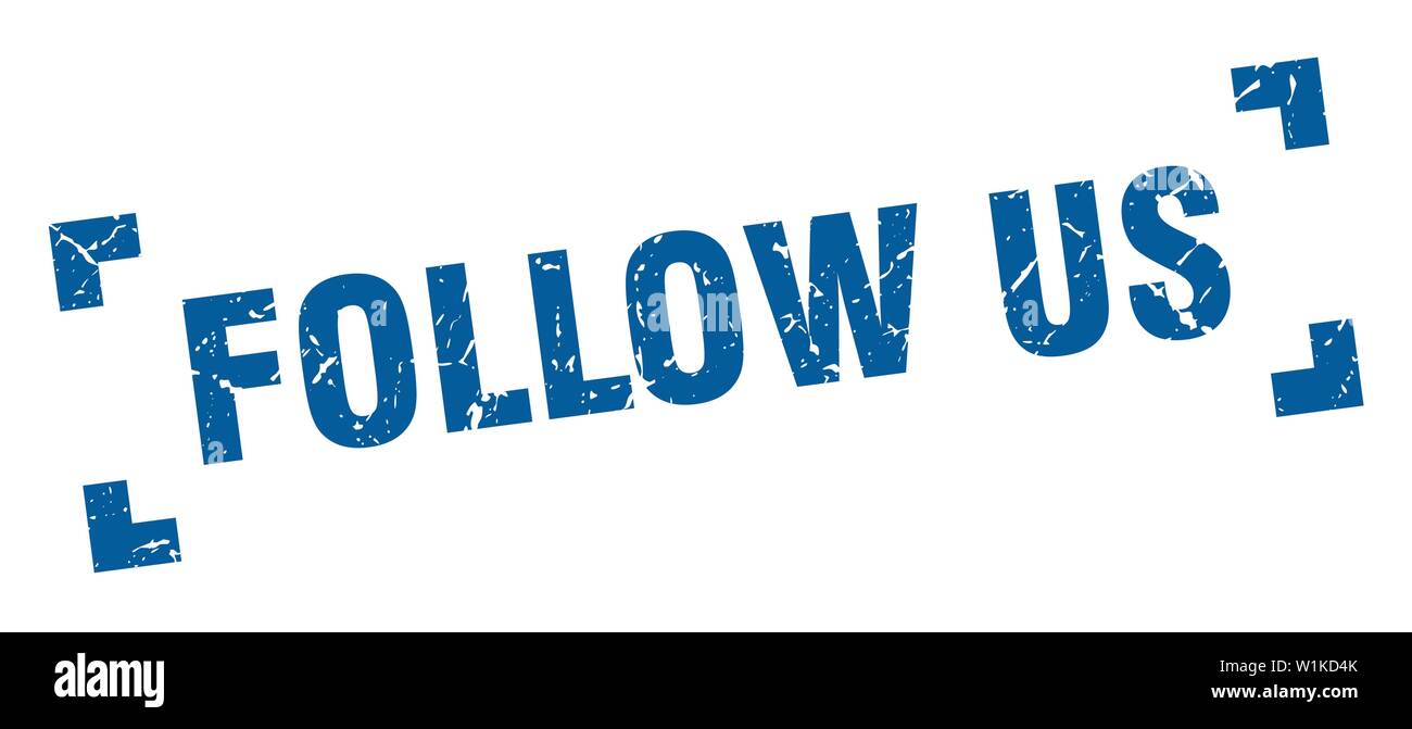 follow us stamp. follow us square grunge sign. follow us Stock Vector ...