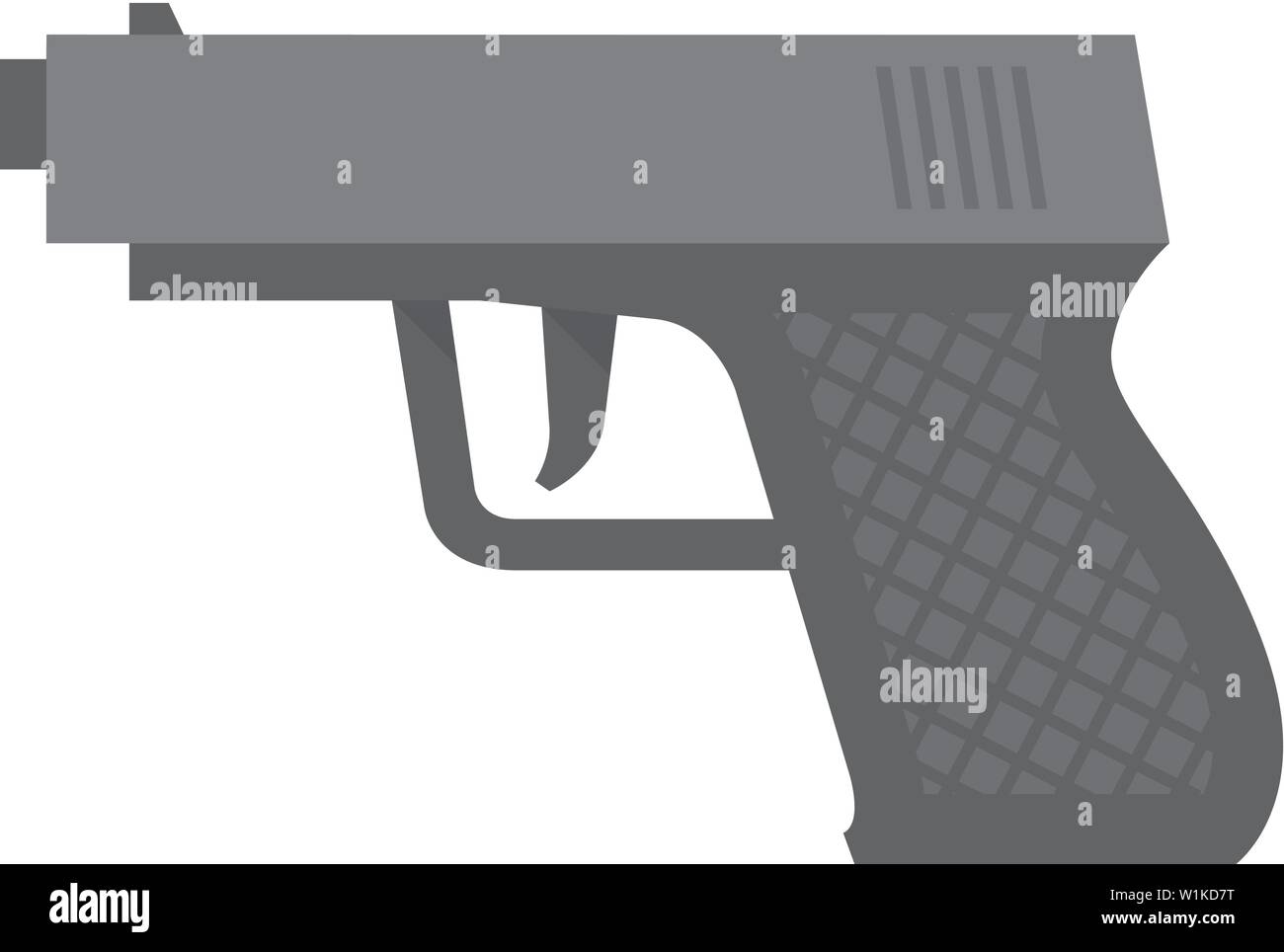 Hand gun icons in flat color style. Vintage fire arm world war Stock ...