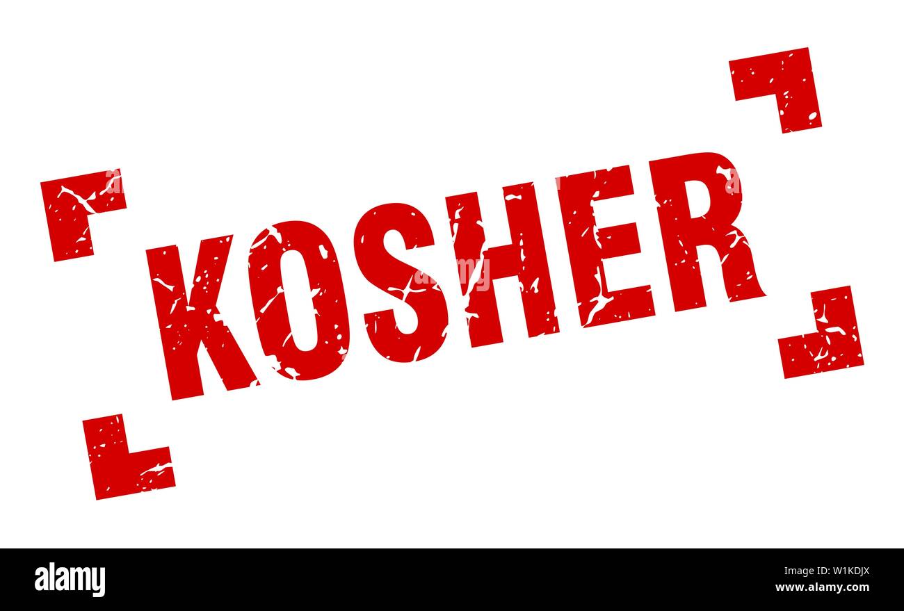 kosher stamp. kosher square grunge sign. kosher Stock Vector Image ...