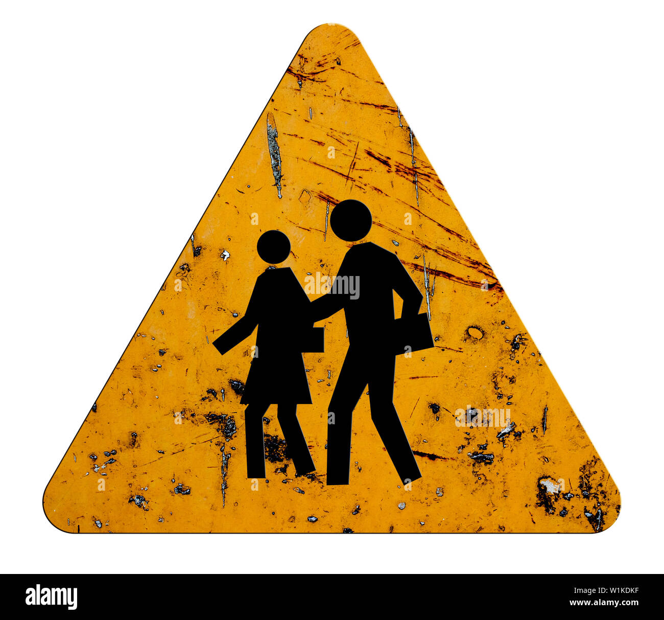 Pedestrian with walking stick Cut Out Stock Images & Pictures - Alamy