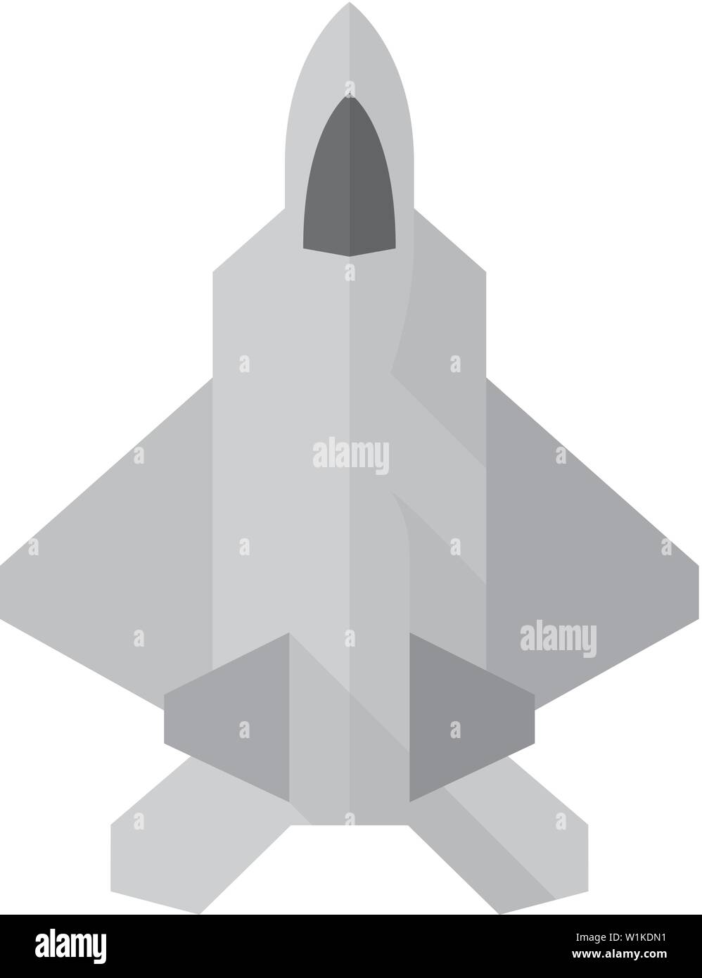 Fighter jet icon in flat color style. Aircraft military attack avionics ...