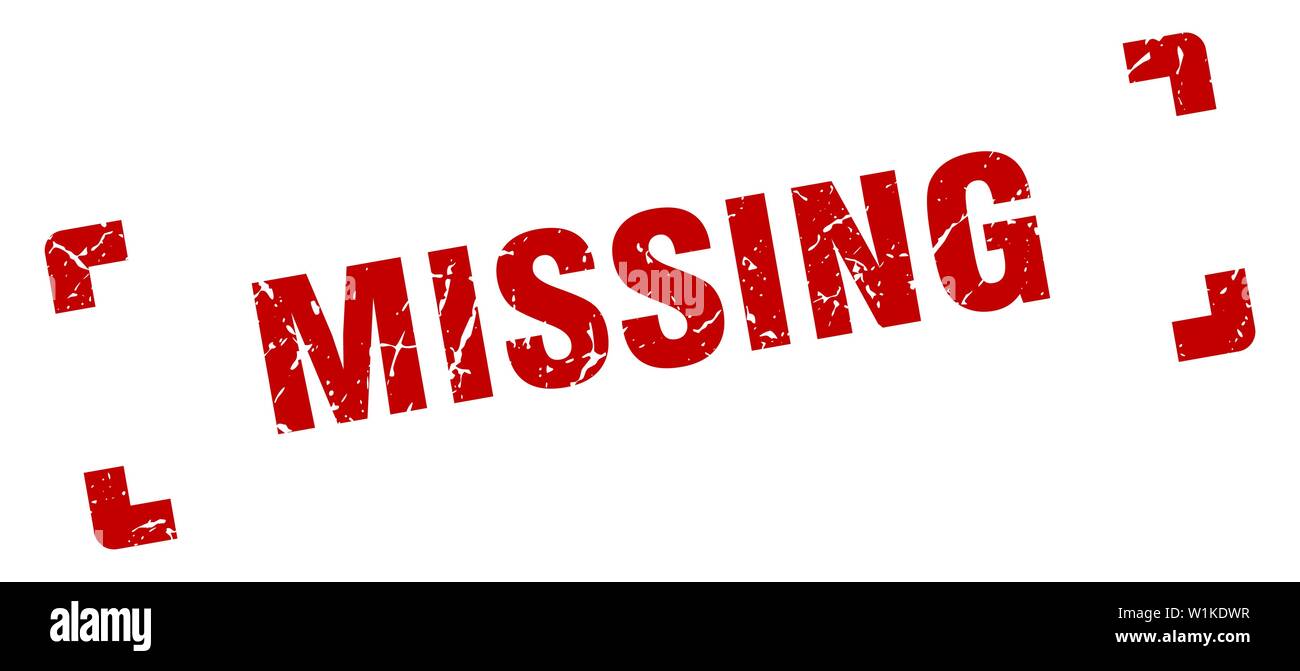 missing stamp. missing square grunge sign. missing Stock Vector Image ...