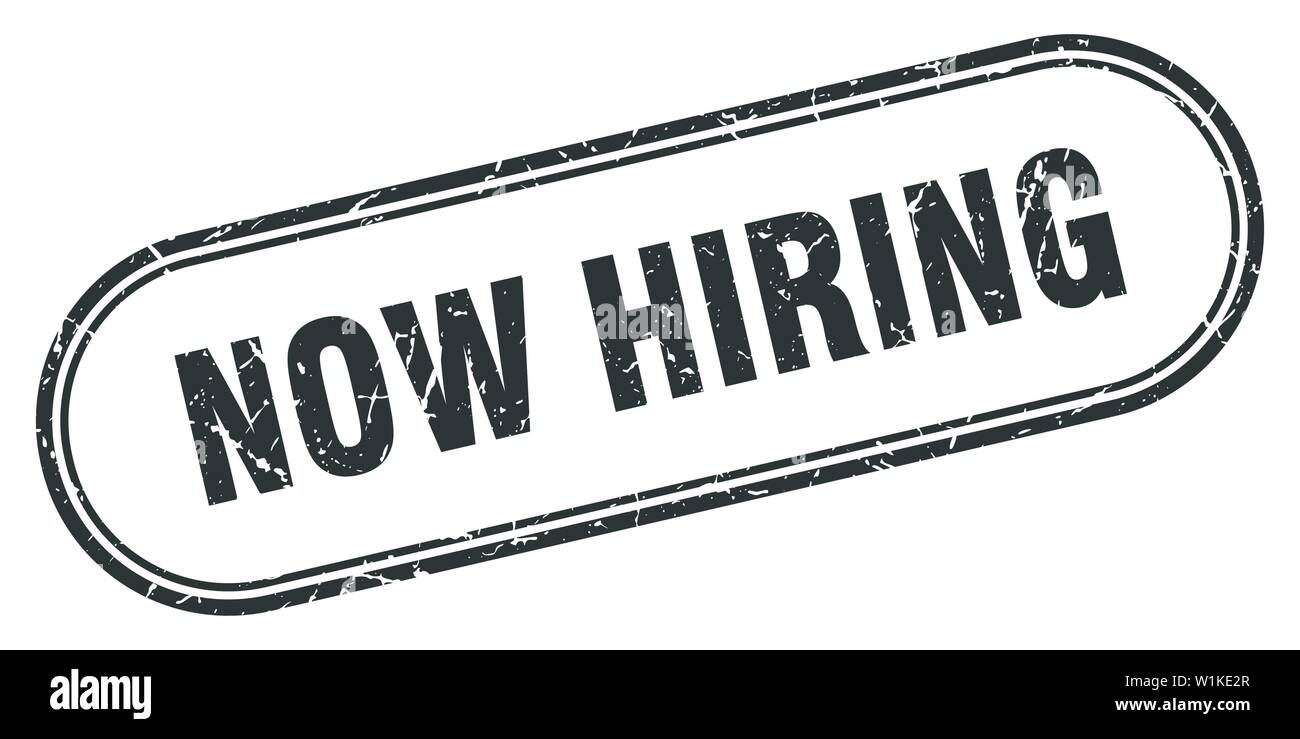 Now hiring stamp Black and White Stock Photos & Images - Alamy