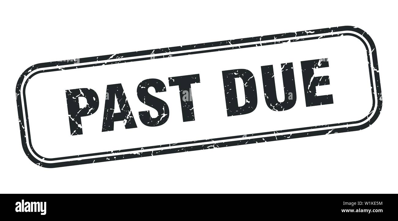 past due stamp. past due square grunge sign. past due Stock Vector ...