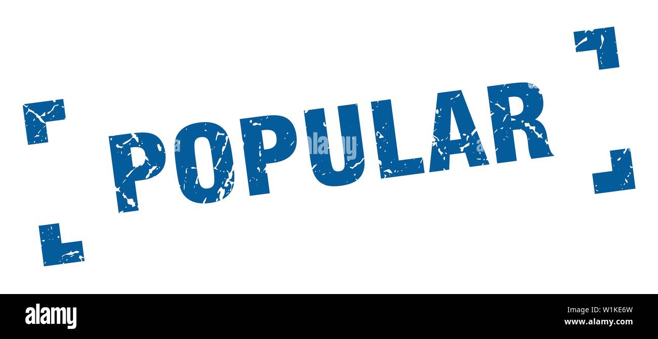 popular stamp. popular square grunge sign. popular Stock Vector Image ...
